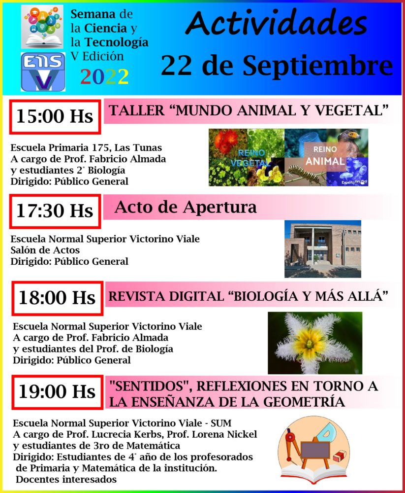 Semana de la Ciencia y la Tecnología 2022, V Edición – "Escuela Normal ...